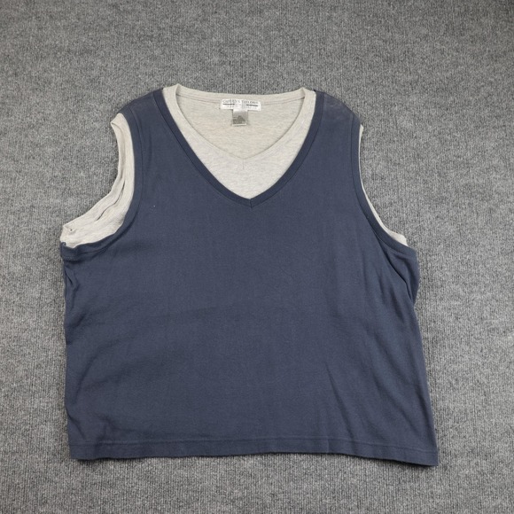 Carolyn Taylor | Tops | Carolyn Taylor Shirt Womens 3x Blue Gray Vneck ...